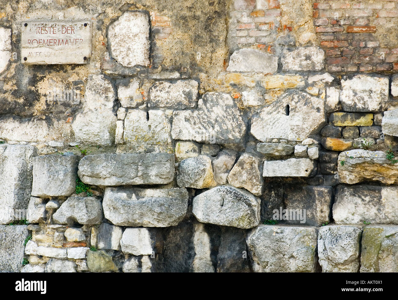Römermauer Roemermauer ancient wall stone roman latin REGENSBURG world ...