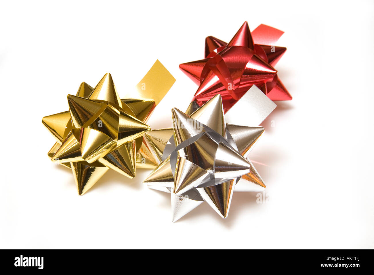 Ribbon bows or roses isolated on a white studio background Stock Photo ...