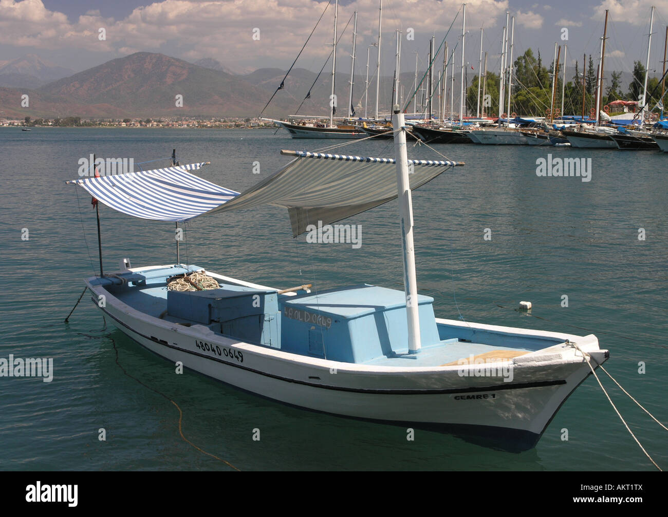 Traditional Fishing Boat in Turkey Stock Photo - Alamy