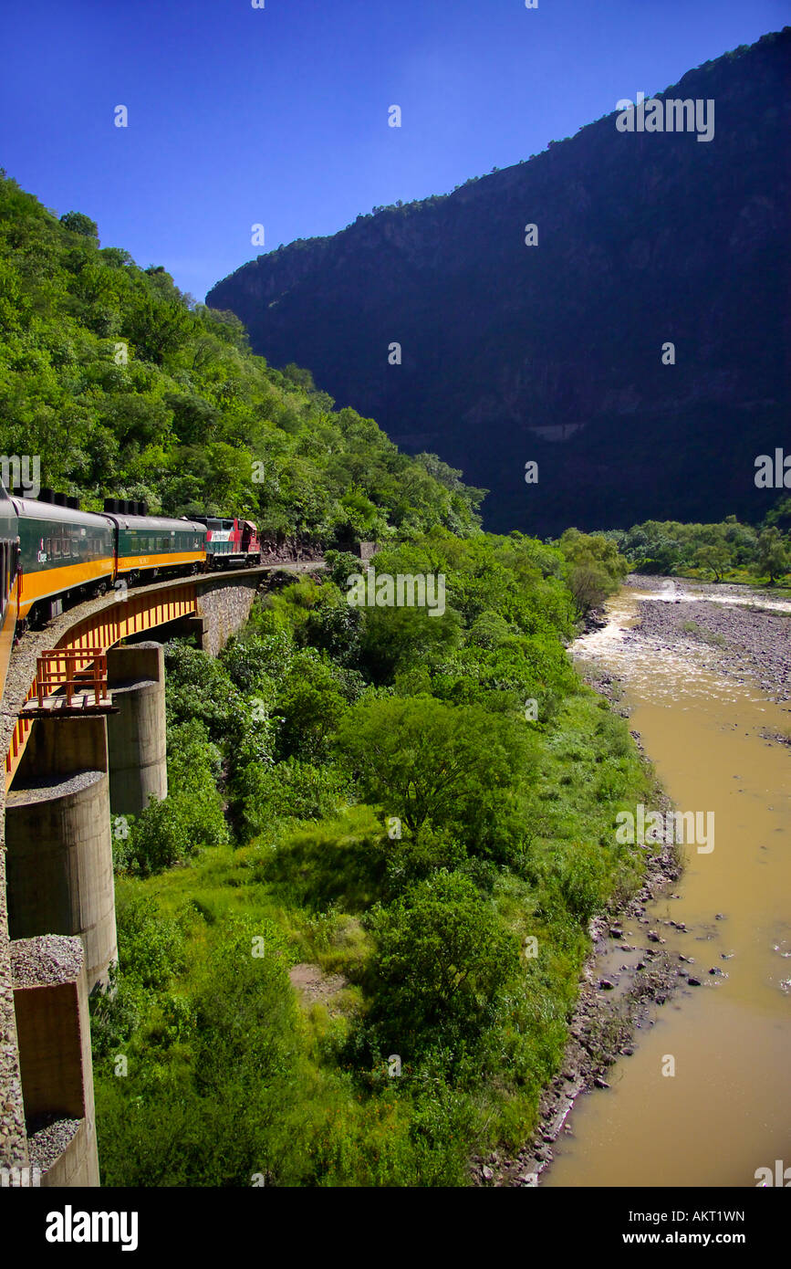 view seen from the copper canyon railway, mexico Stock Photo - Alamy