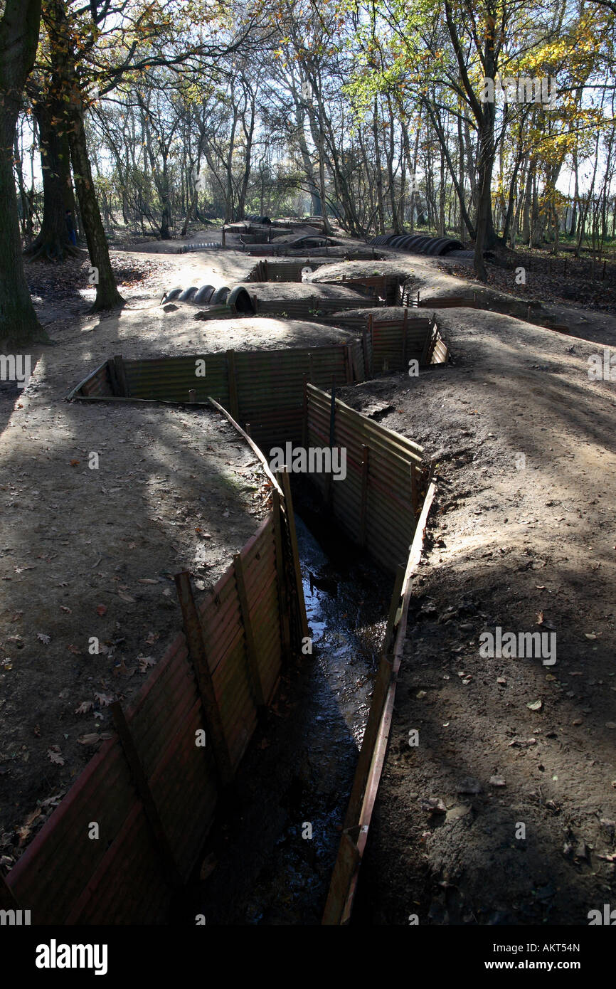 First World War trenches at Hill 62 and Sanctuary Wood in Belgium Stock ...