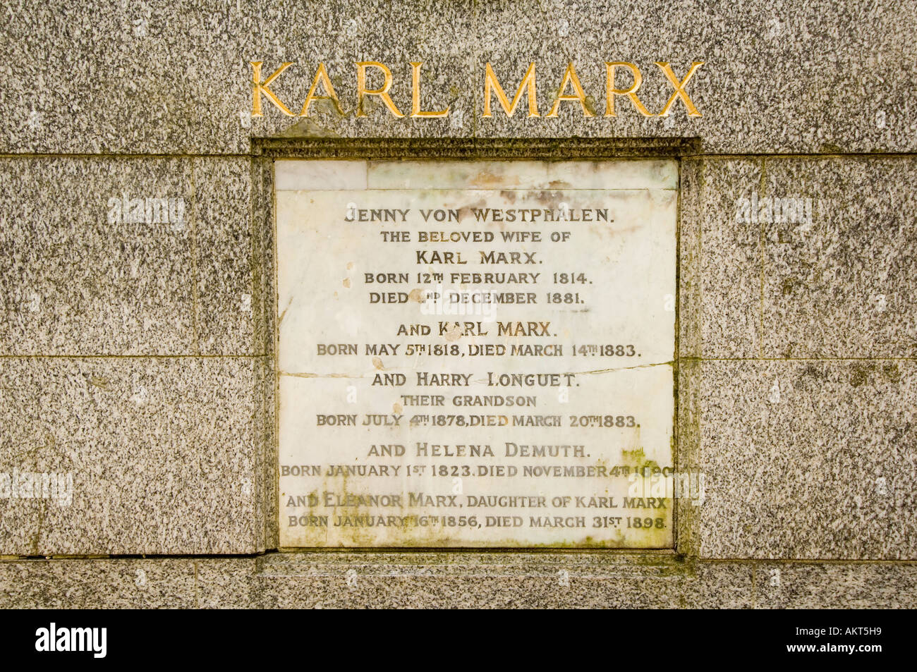 Tomb of Karl Marx in Highgate cemetary in London, England Stock Photo ...