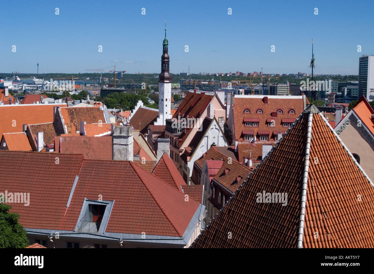 Medieval Roofs Tallinn Estonia Stock Photo - Alamy