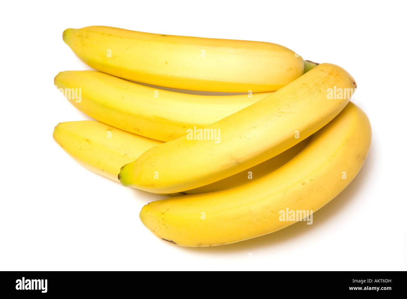 Bunch of organic bananas isolated on a white studio background Stock ...