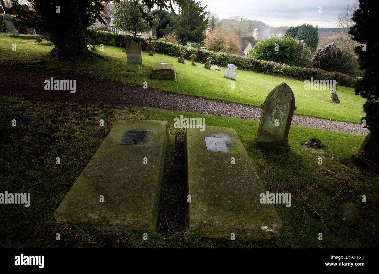 Sapperton Churchyard Gloucestershire England Graves of Ernest and ...