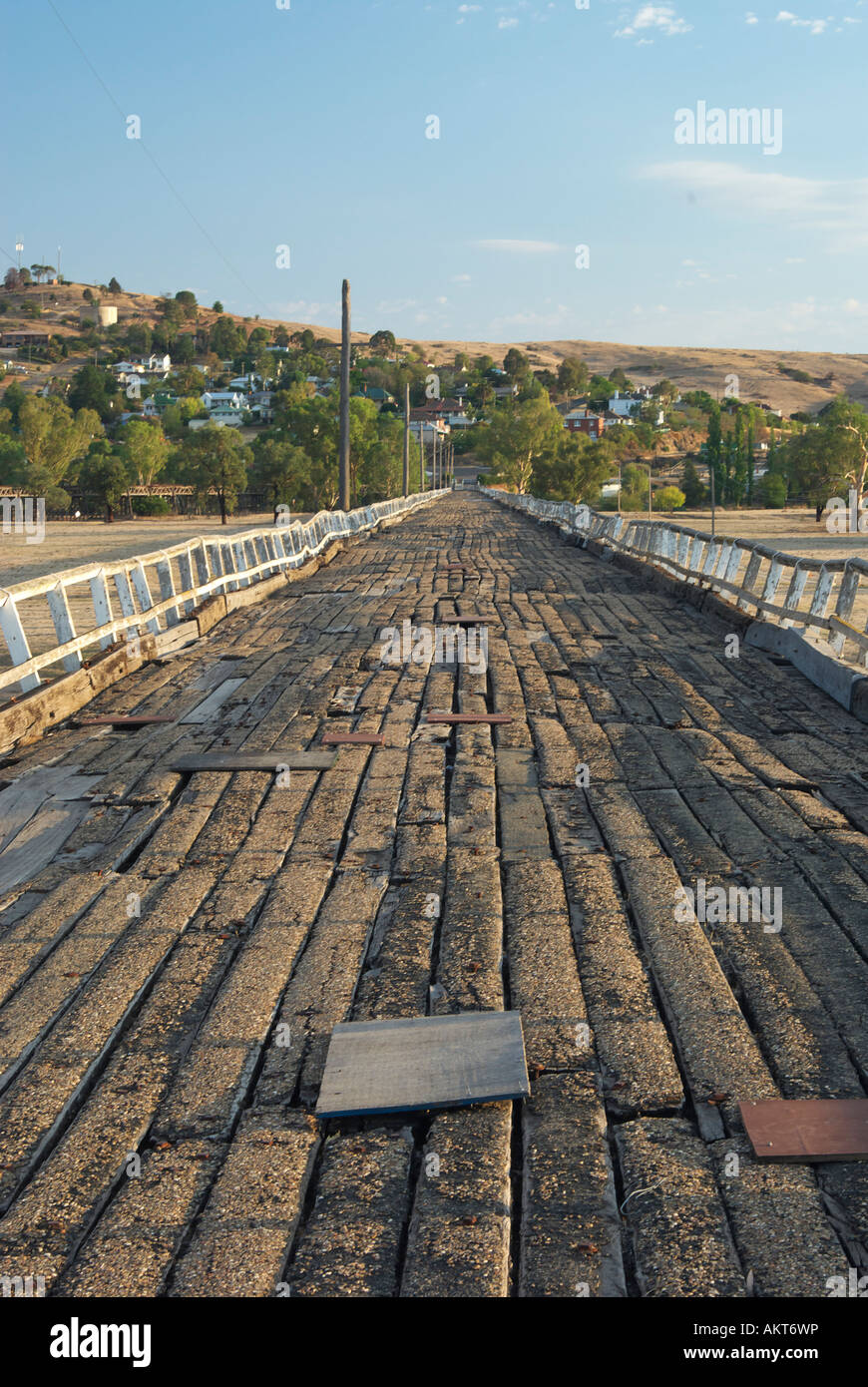 from the folk song the famous wooden bridge or road to gundagai Stock ...