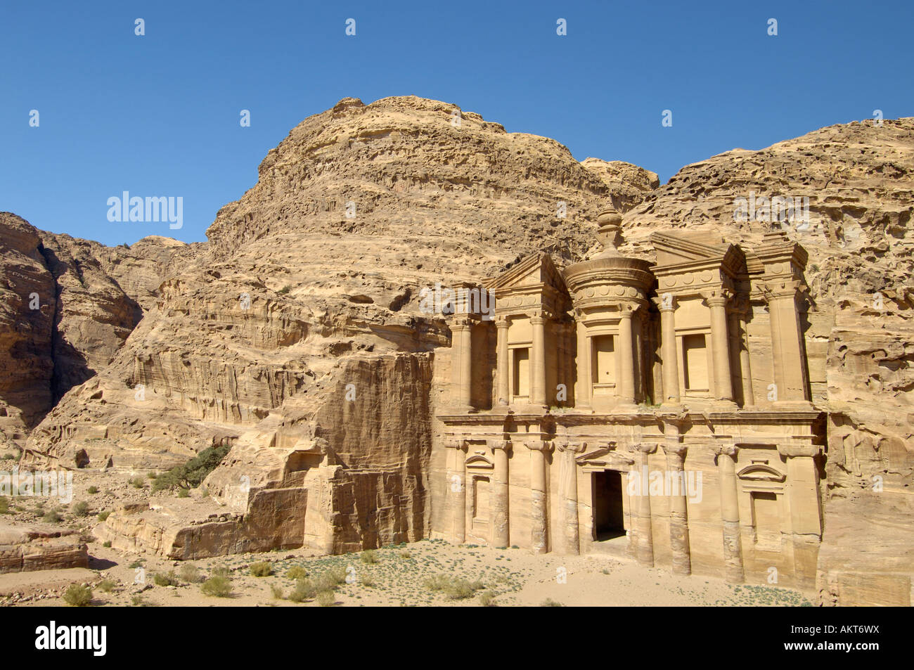 Jordan, Petra, The Monastery, Al Deir Stock Photo - Alamy