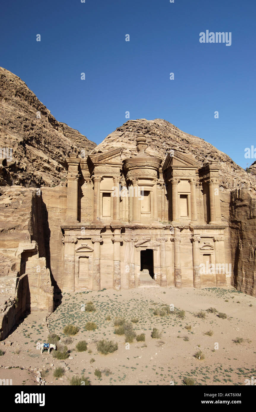 Jordan, Petra, The Monastery, Al Deir Stock Photo - Alamy