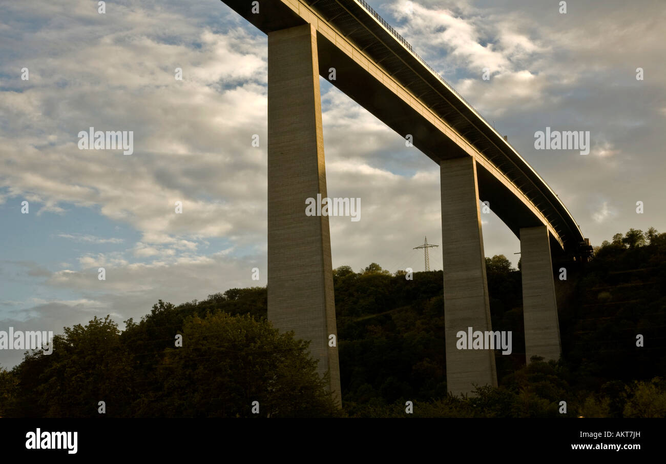 The Autobahn valley bridge, Germany Stock Photo - Alamy