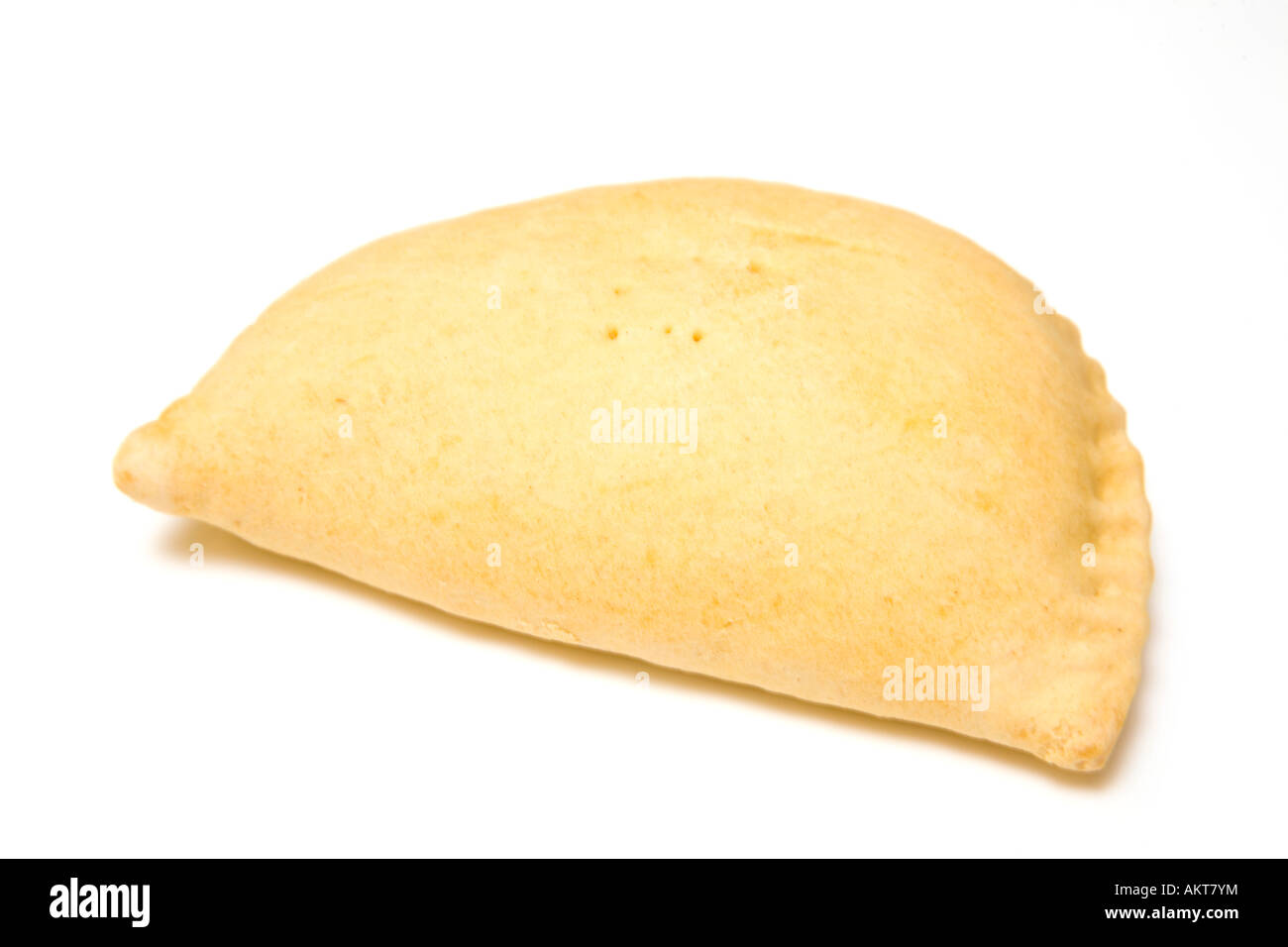 Caribbean pattie isolted on a white studio background Stock Photo - Alamy