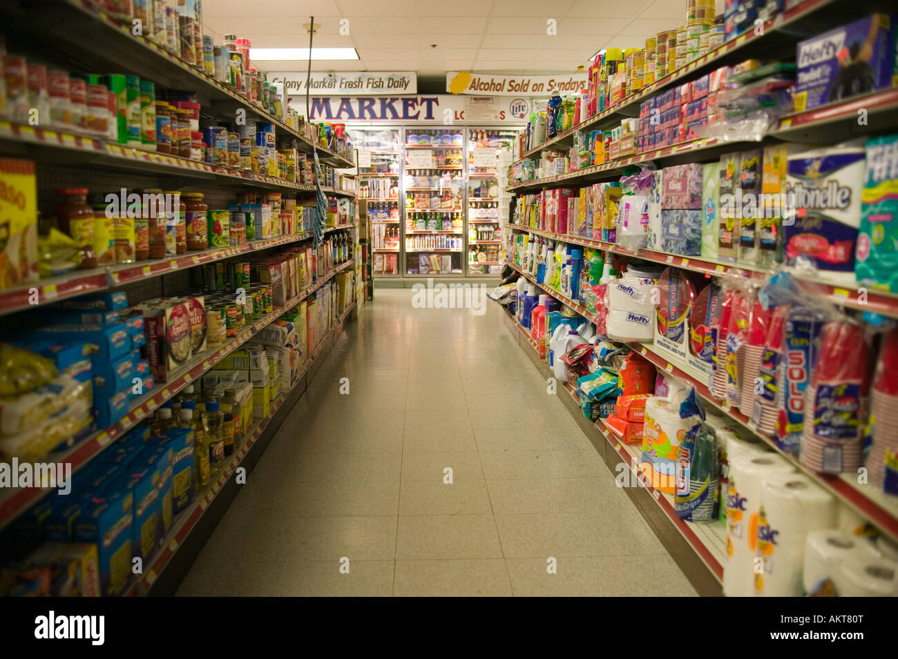 Interiors of Convenience Store Stock Photo - Alamy