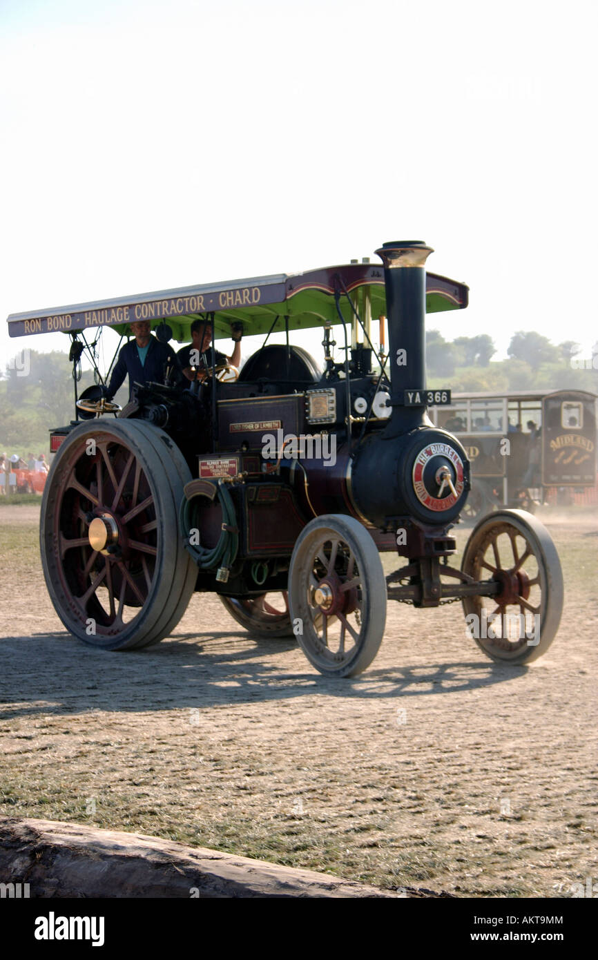 Working steam and traction engine during rally at Great Dorset Steam ...
