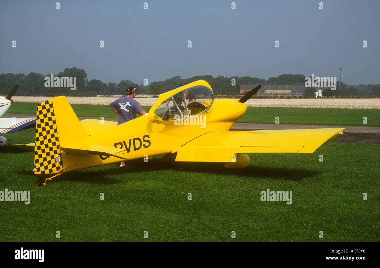 Vans RV-4 G-RVDS parked with cockpit canopy open at Breighton Airfield ...