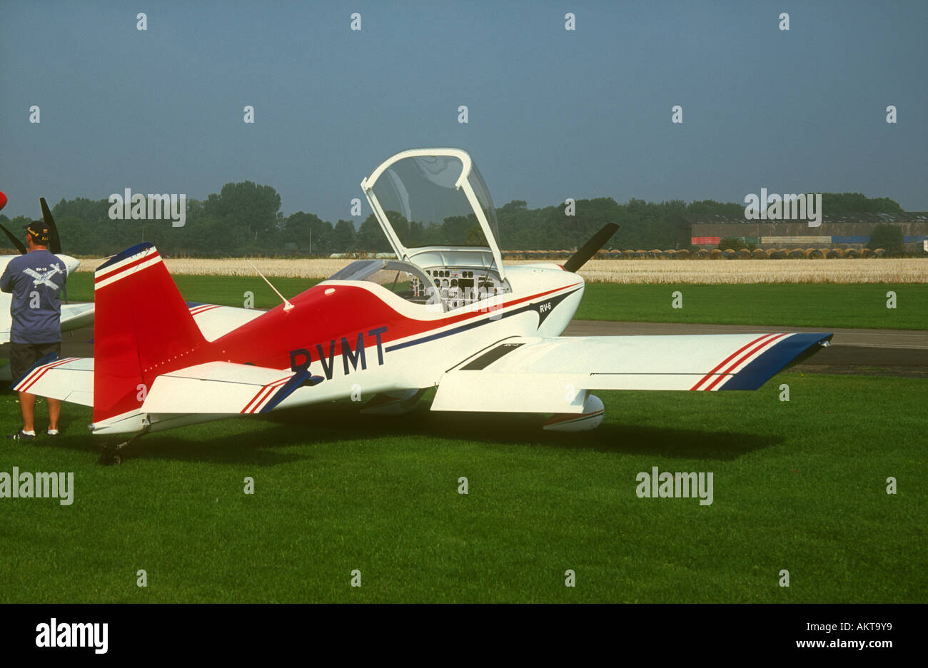 Vans RV-6 G-RVMT parked with cockpit canopy open at Breighton Airfield ...