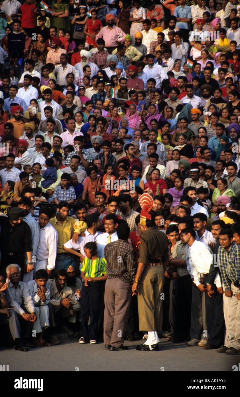 India-Pakistan Wagah Border Ceremony Stock Photo - Alamy