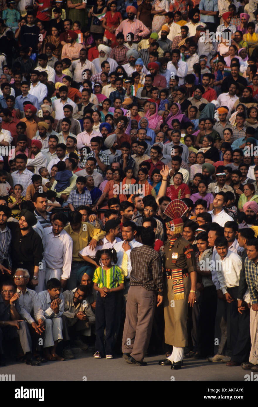 India-Pakistan Wagah Border Ceremony Stock Photo - Alamy
