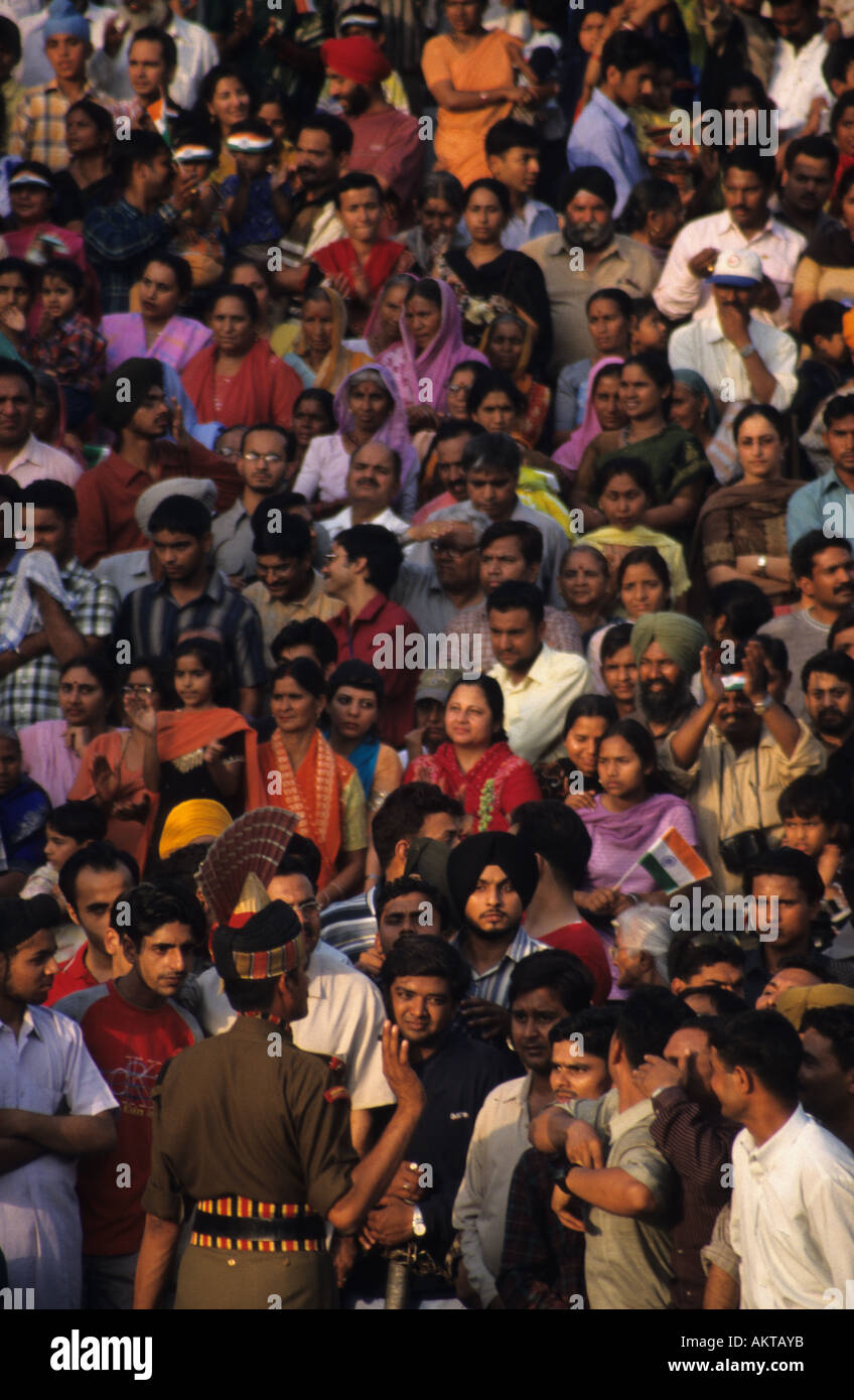 India-Pakistan Wagah Border Ceremony Stock Photo - Alamy
