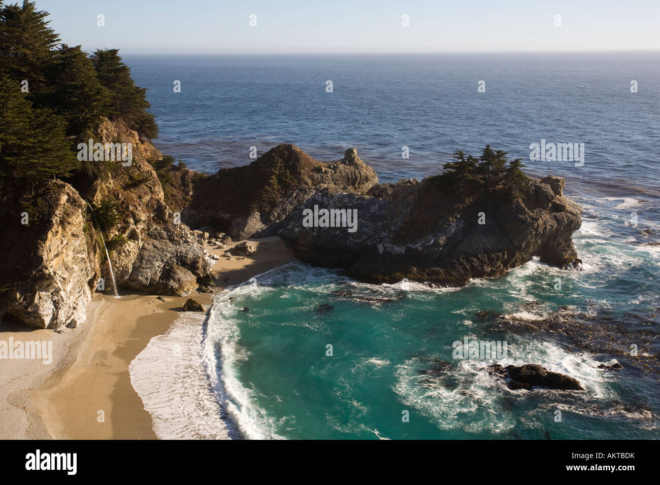 McWay Cove in Julia Pfeiffer Burns State Park. Big Sur California USA ...