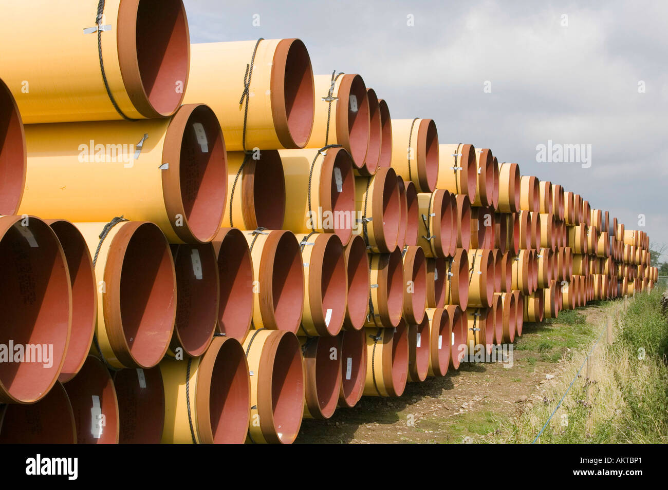 pipes ready to be laid on a massive new gas pipeline project from east ...