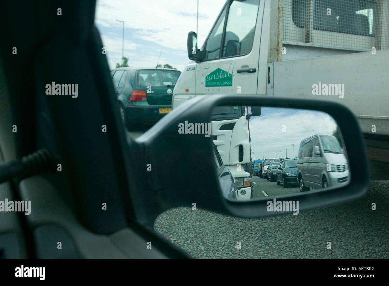 traffic jam on the M6 motorway, Lancashire, UK Stock Photo - Alamy