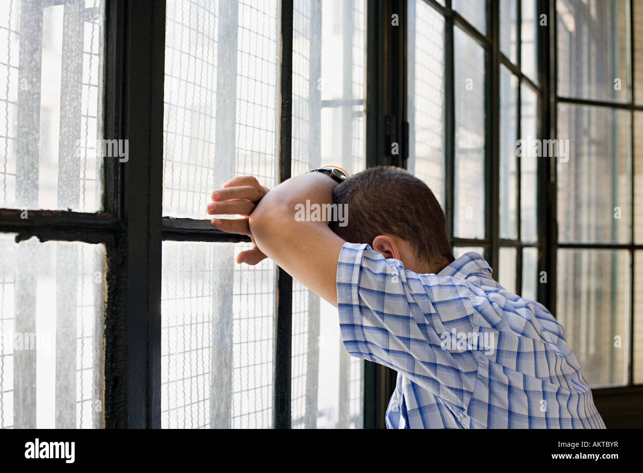 Leaning against window frame hi-res stock photography and images - Alamy