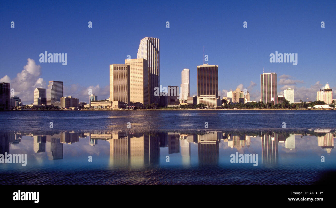 A view of the Miami Skyline Stock Photo - Alamy