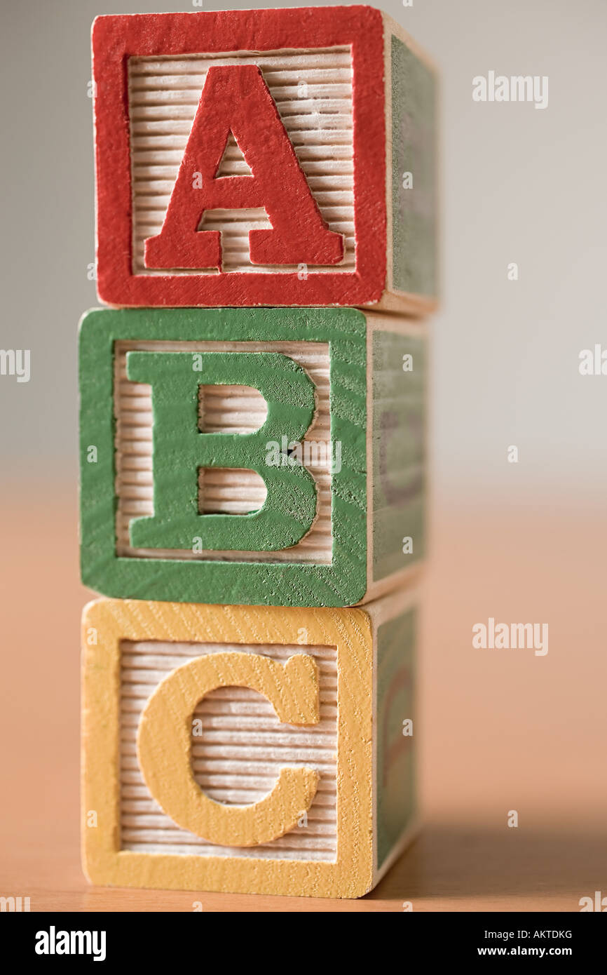 Alphabet building blocks Stock Photo - Alamy