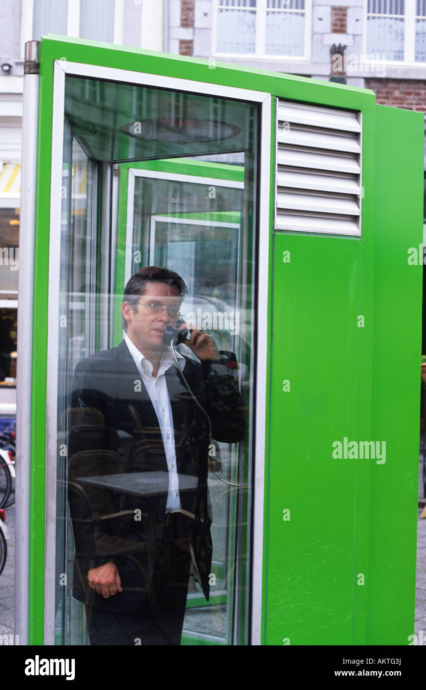 Netherlands, Maastricht, telephone box Stock Photo - Alamy
