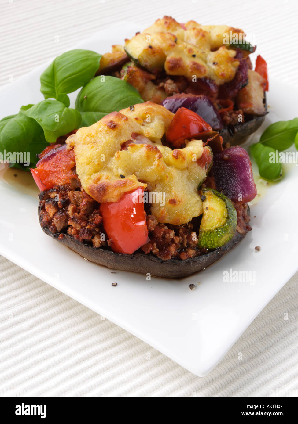 Quorn stuffed mushroom hi-res stock photography and images - Alamy