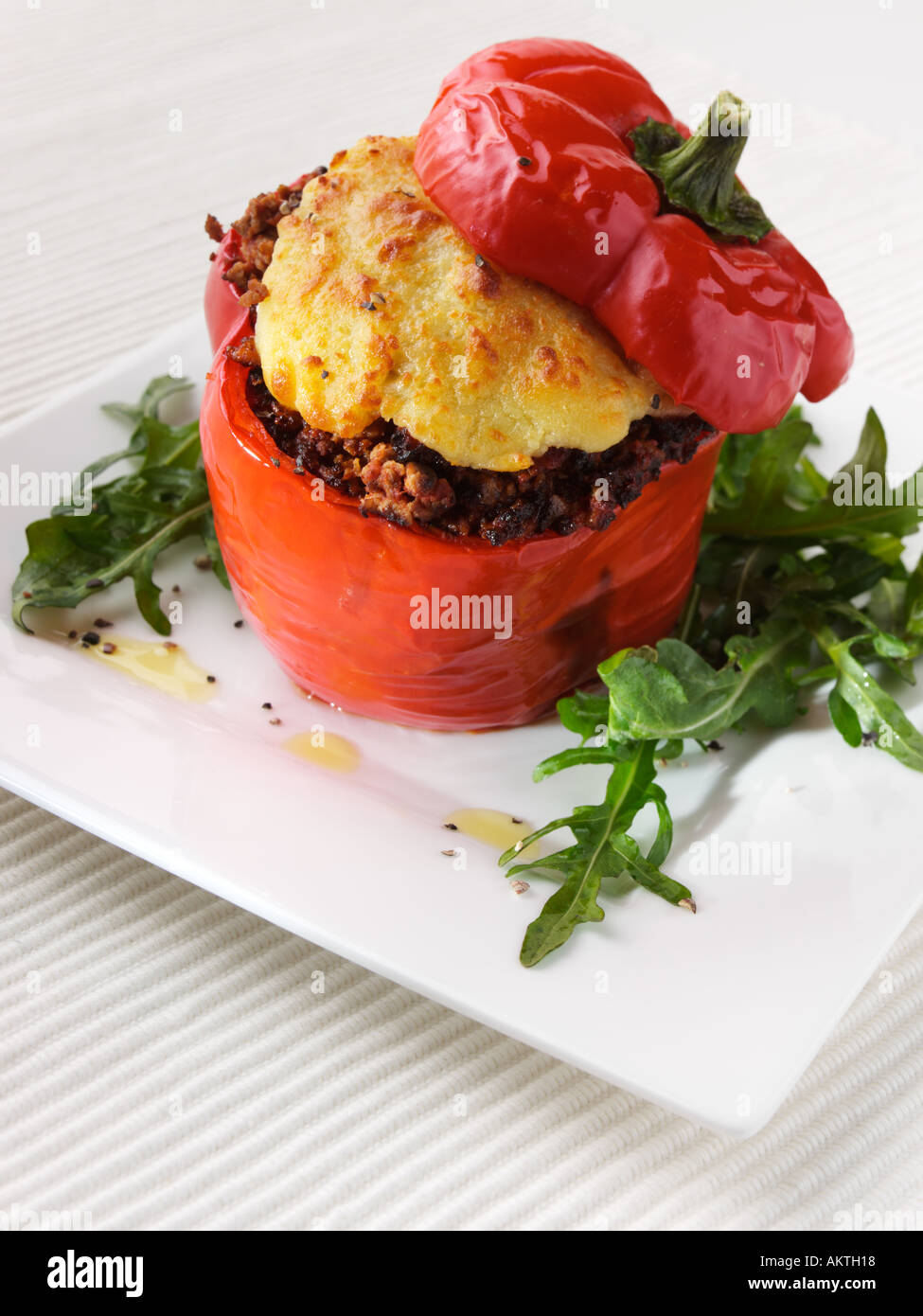 Baked red pepper stuffed hi-res stock photography and images - Alamy