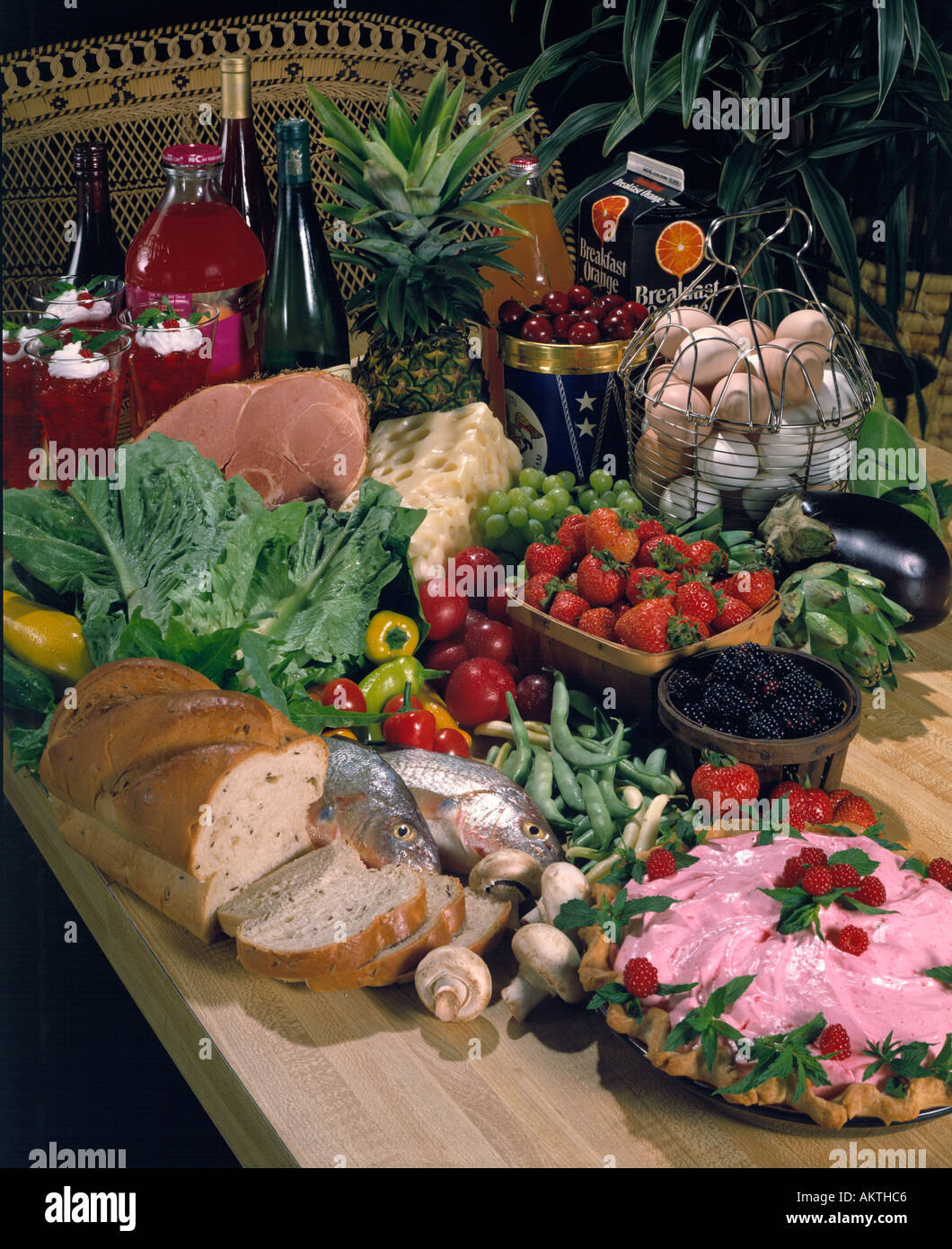 raw food produce products Cuisine Bon Appetit Stock Photo - Alamy