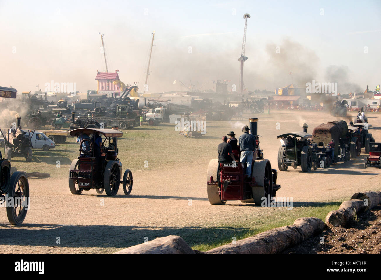 Working steam and traction engines during rally at Great Dorset Steam ...