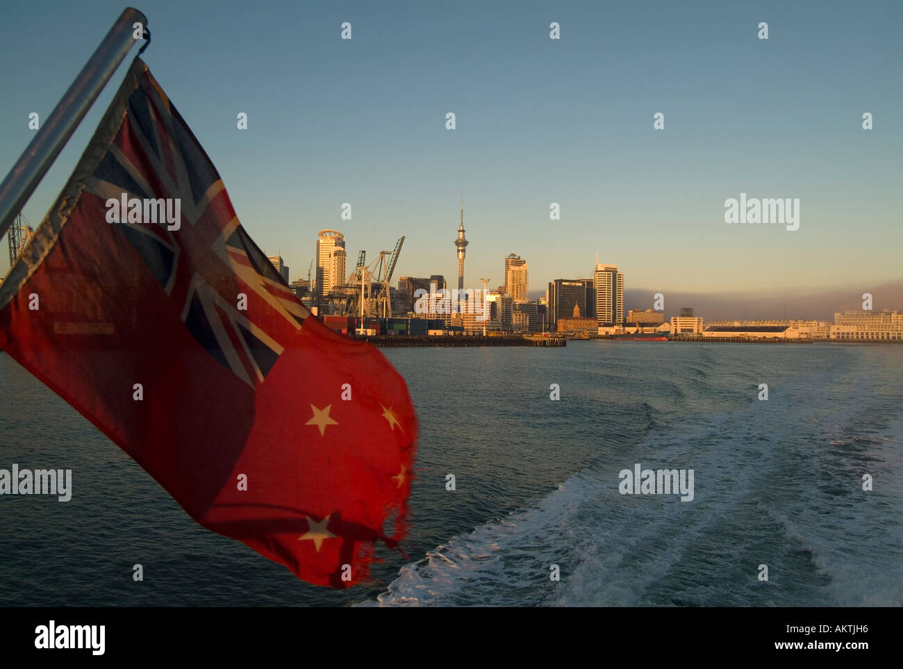Auckland sunrise from Devonport Ferry Stock Photo - Alamy