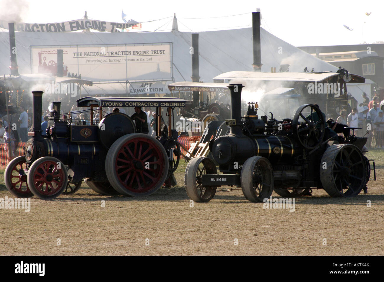 Working steam and traction engines during rally at Great Dorset Steam ...