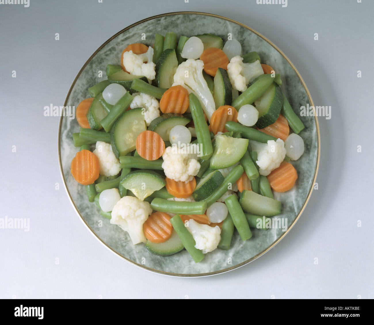 medley of assorted frozen vegetables cut carrots cauliflower heads ...