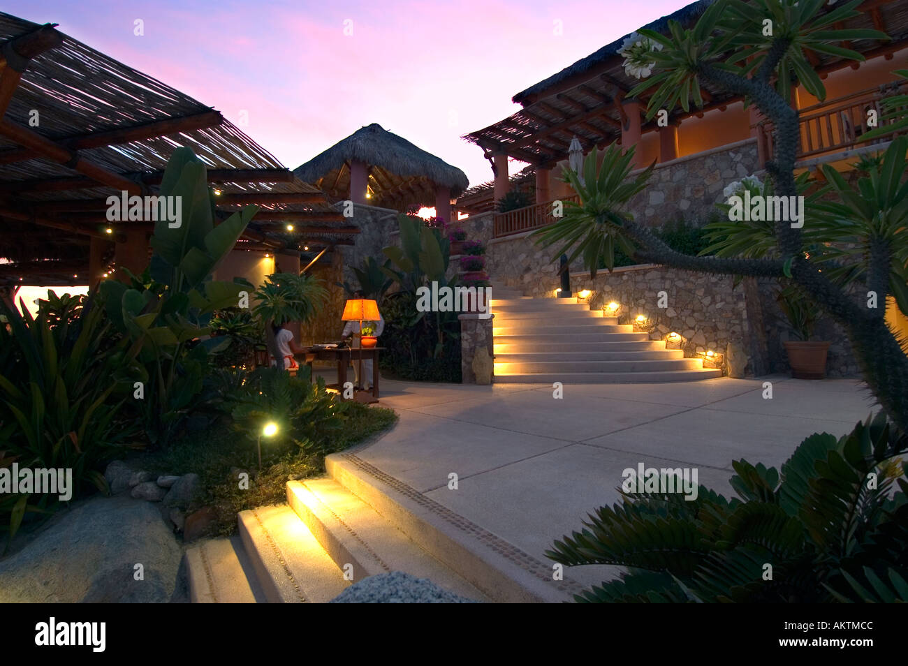 Sunset Esperanza Resort at Punta Ballena Cabo San Lucas Stock Photo - Alamy