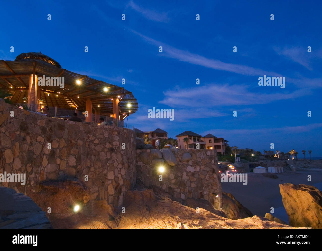 Sunset Esperanza Resort at Punta Ballena Cabo San Lucas Stock Photo - Alamy