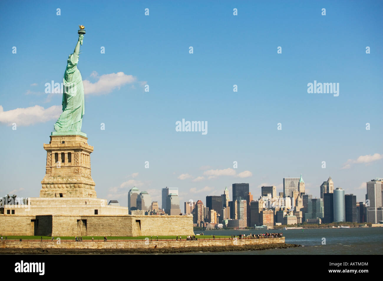 Statue of liberty on liberty island Stock Photo - Alamy