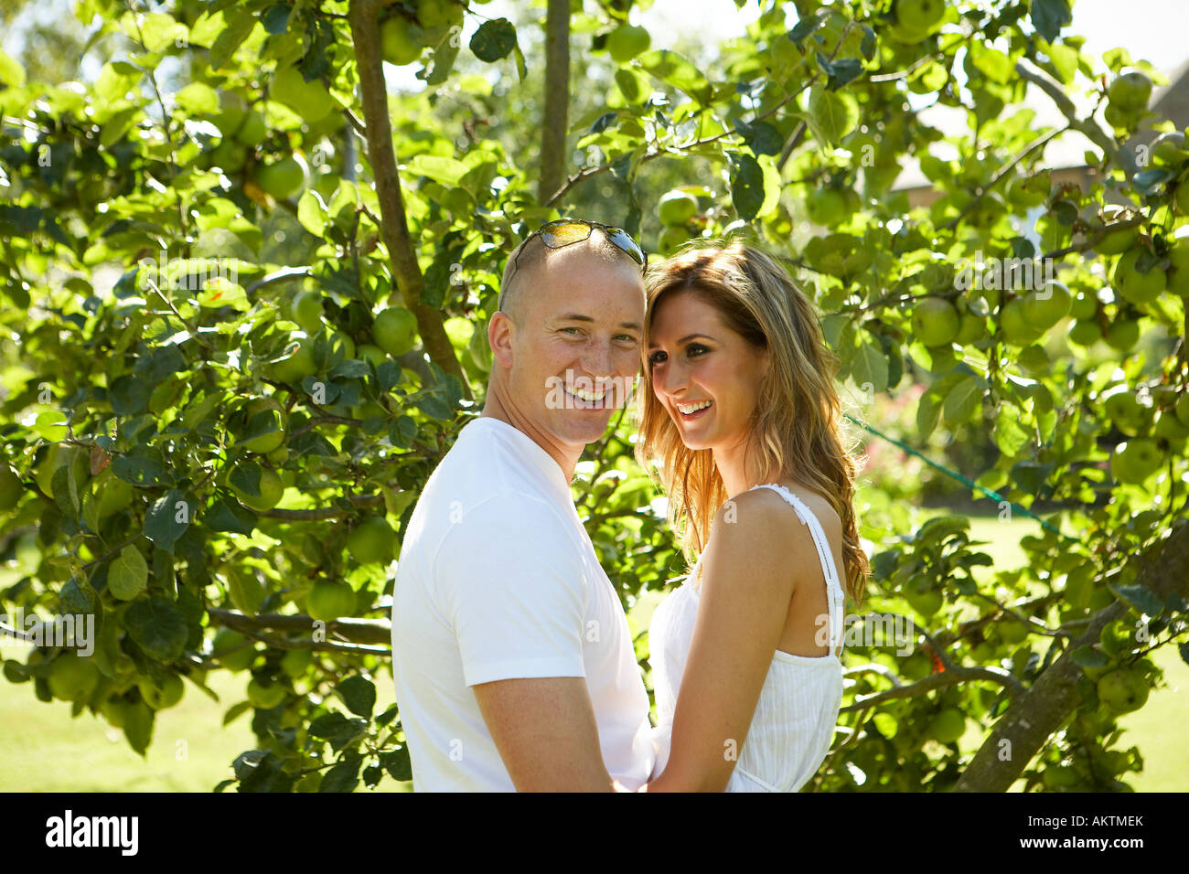Boyfriend & Girlfriend having fun in the countryside Stock Photo - Alamy