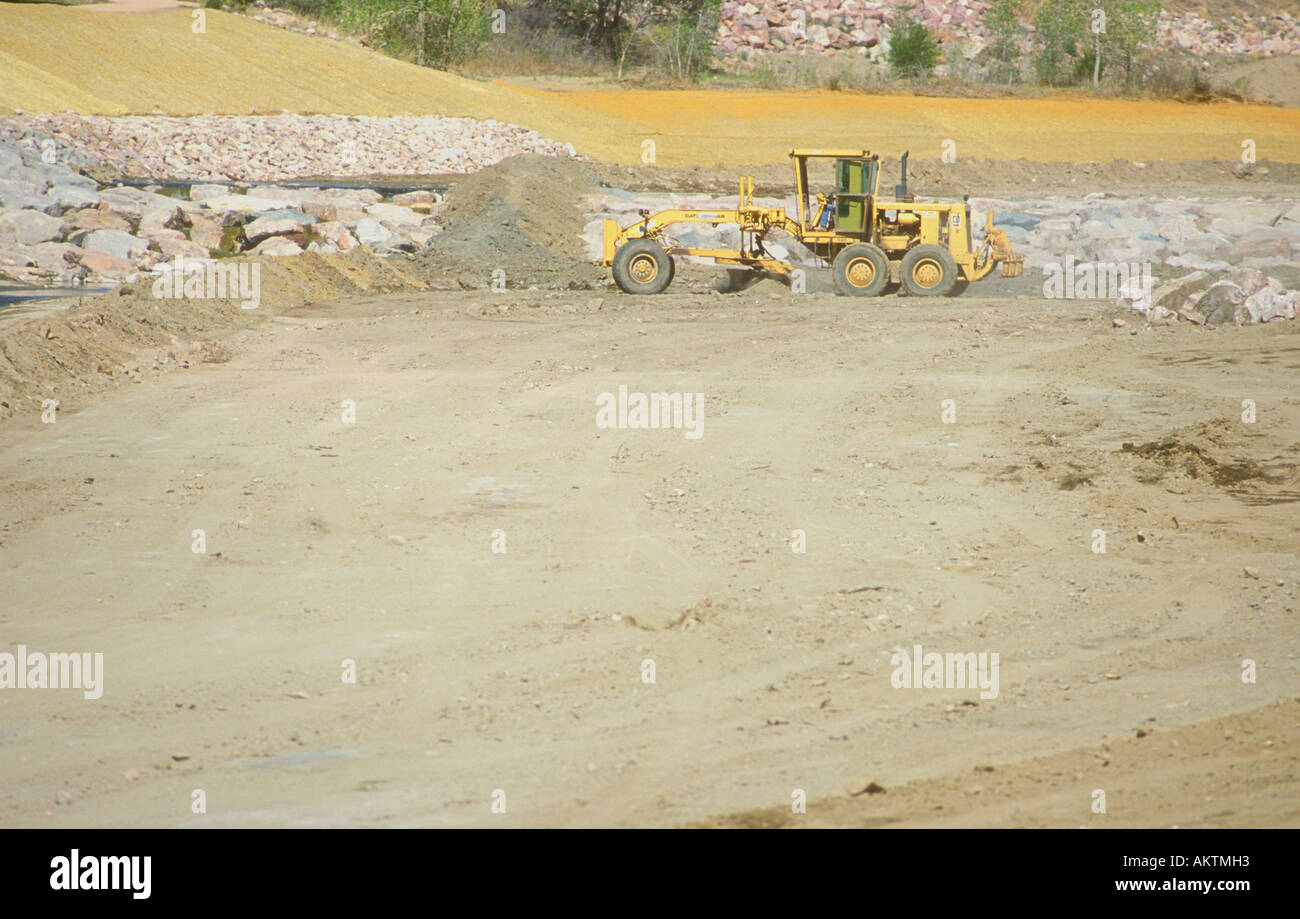 Cat or caterpillar grader working on a civil engineering project Stock ...