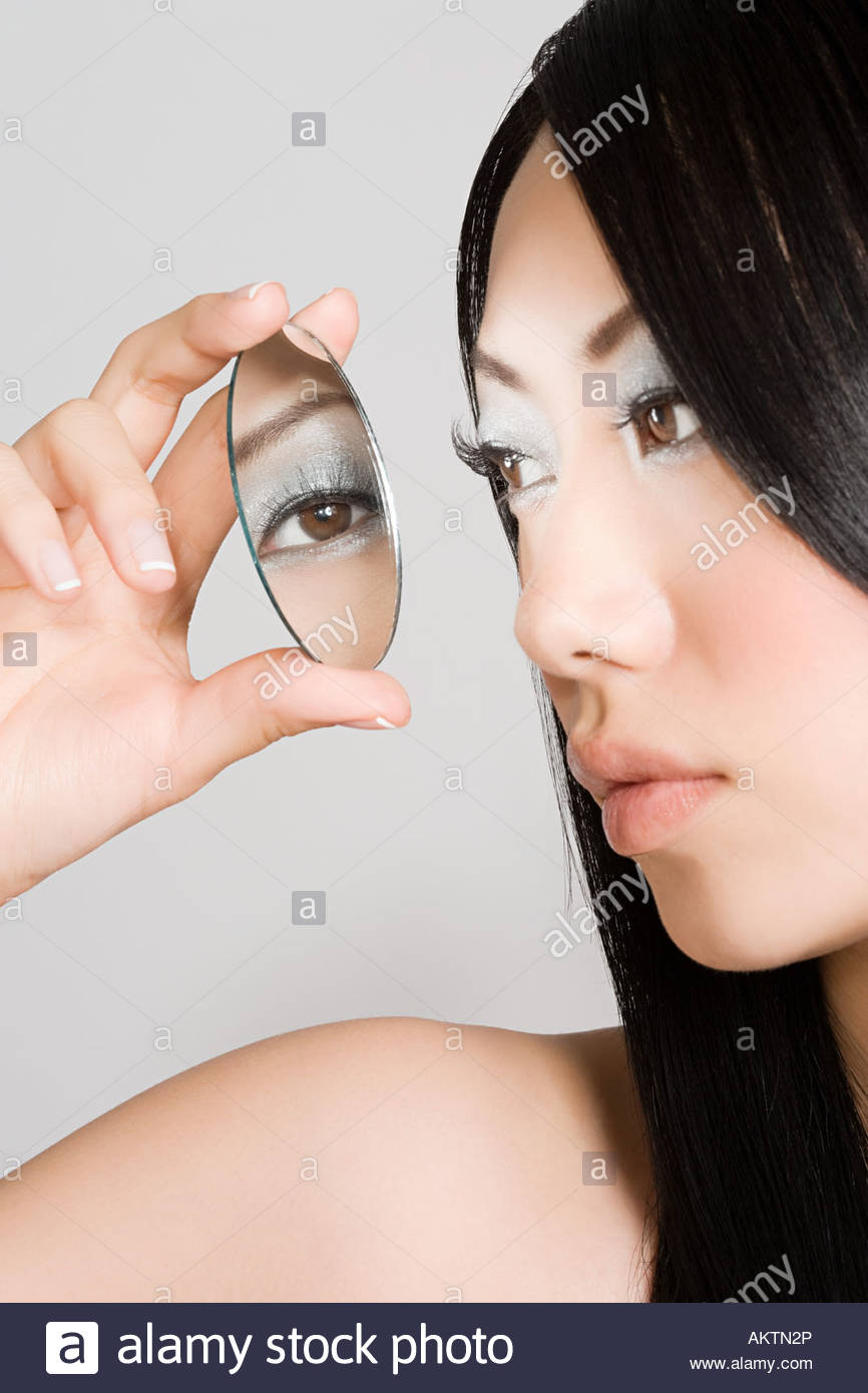 Lady Looking Into Mirror Stock Photos & Lady Looking Into Mirror Stock ...