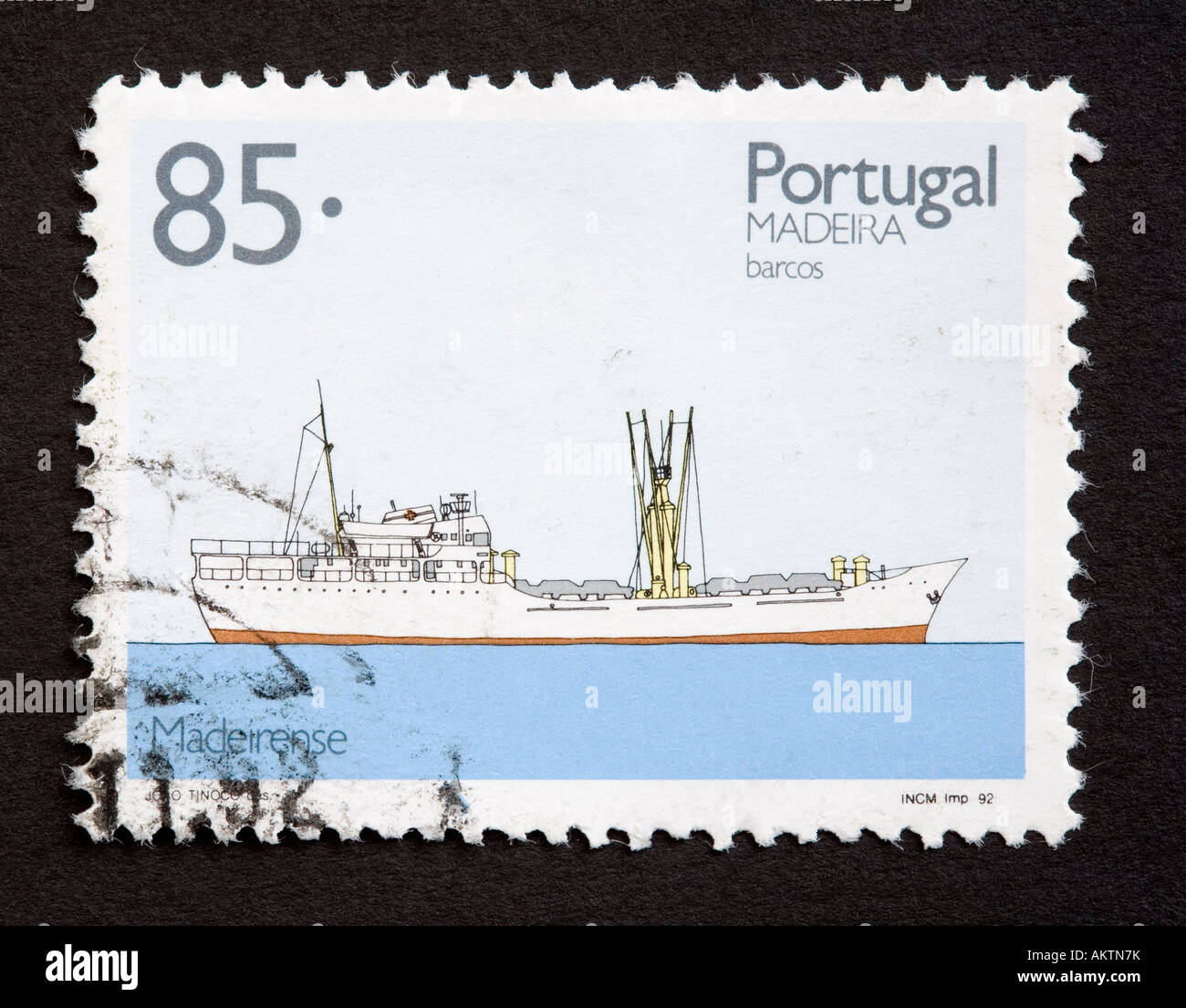 Portuguese postage stamp Stock Photo - Alamy