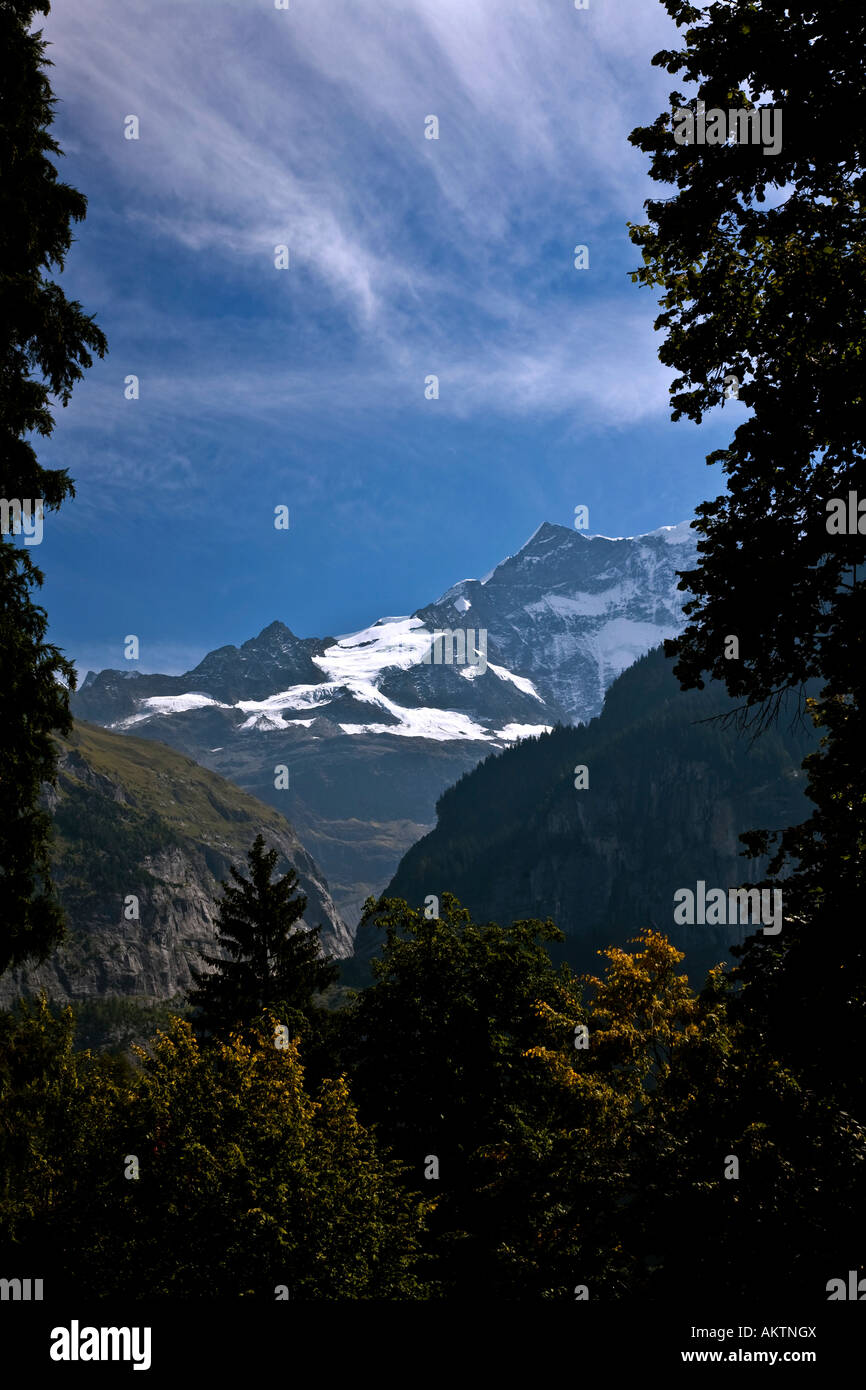 Snow capped mountains in the Alps, Switzerland Stock Photo - Alamy