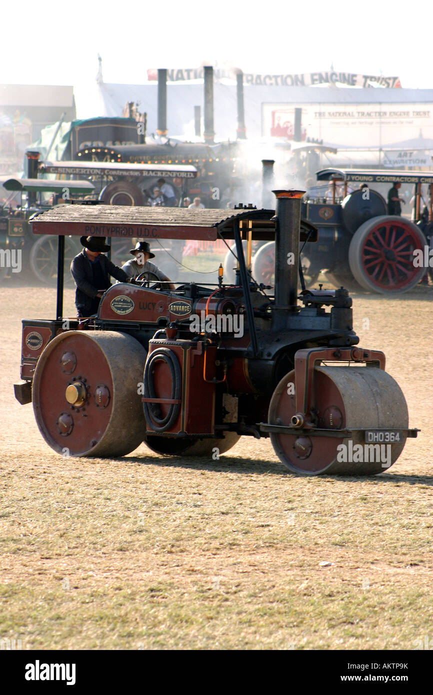 Working steam and traction engine during rally at Great Dorset Steam ...