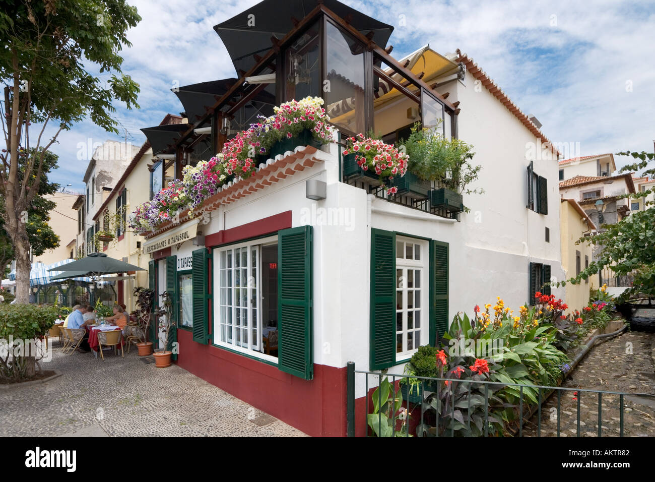 Restaurant in the Old Town (Zona Velha), Funchal, Madeira, Portugal ...