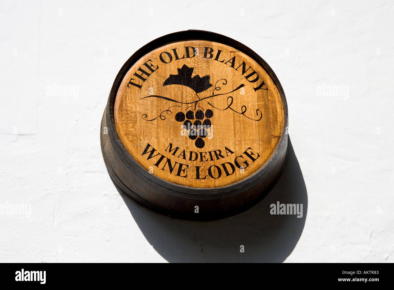 Barrel sign for the Old Blandy Madeira Wine Lodge, Funchal, Madeira ...