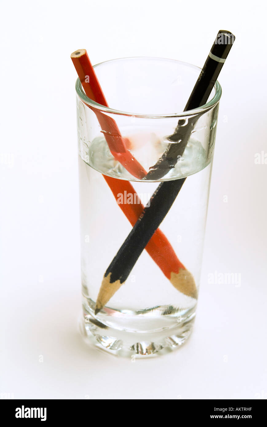 Refraction pencil hi-res stock photography and images - Alamy