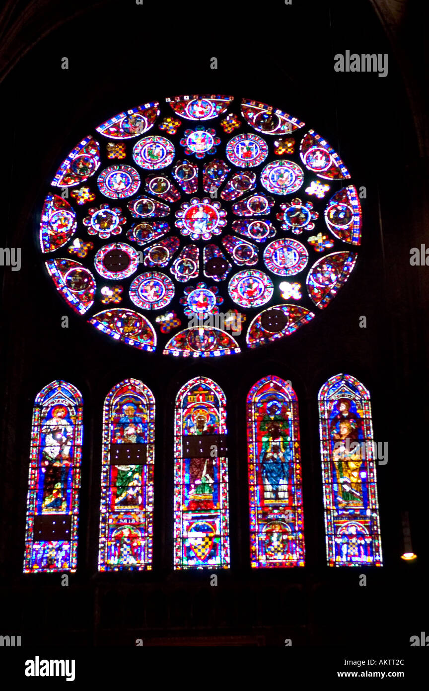 Chartres cathedral stained glass hi-res stock photography and images ...