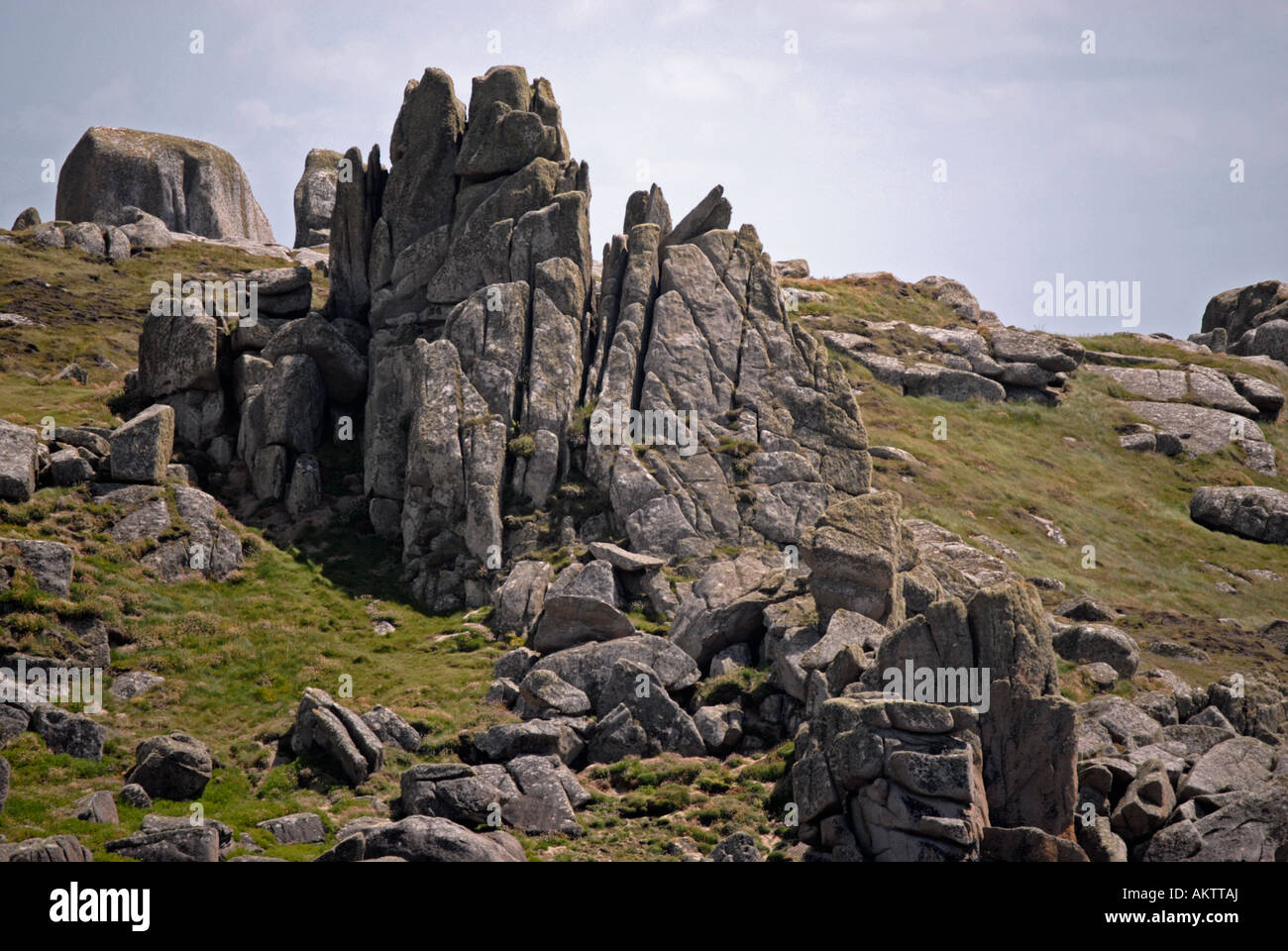 Craggy rocks at Peninnis Head, St Mary's, Isles of Scilly, off Cornish ...