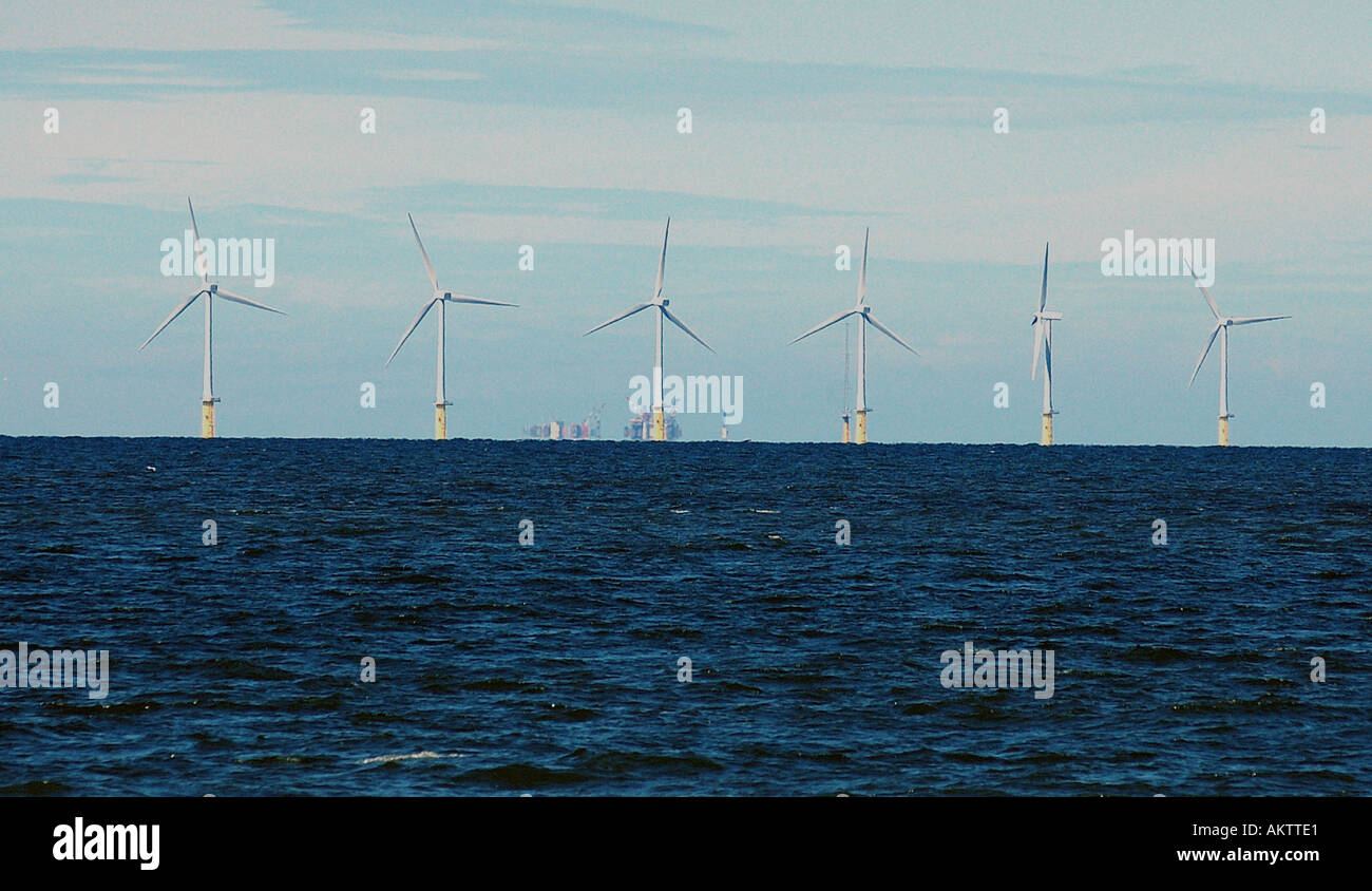 Wind turbines at prestatyn north wales hi-res stock photography and ...